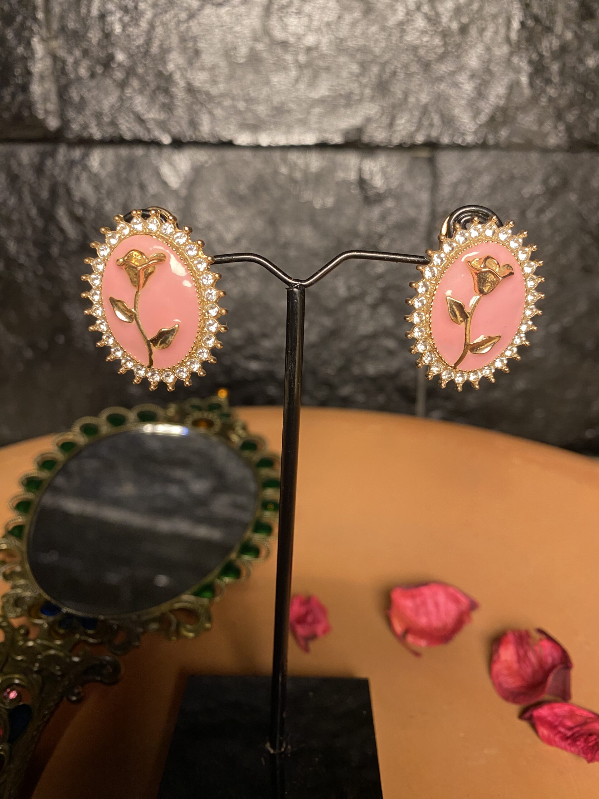 Pink Rose Earring – AK STORE