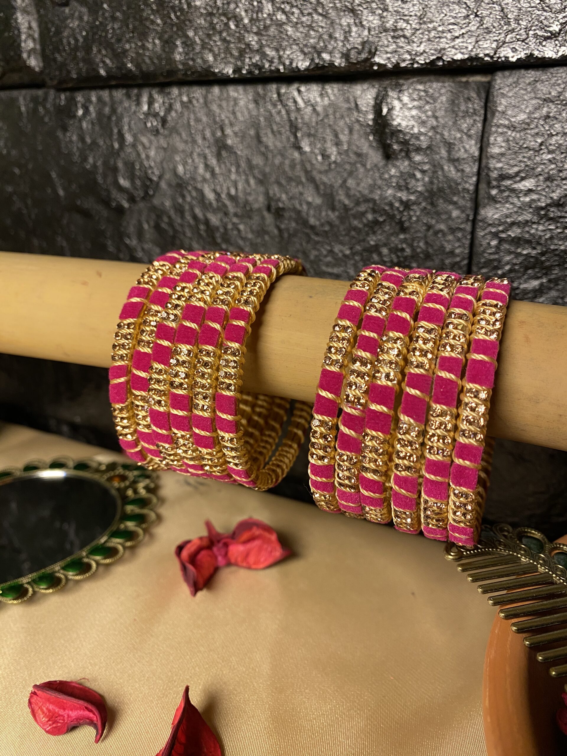 VELVET KARAY SET (Shocking Pink) – AK STORE